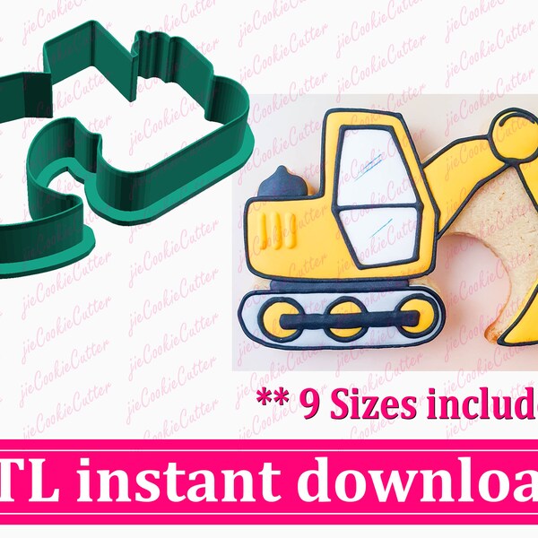 Excavator Cookie Cutter - Etsy