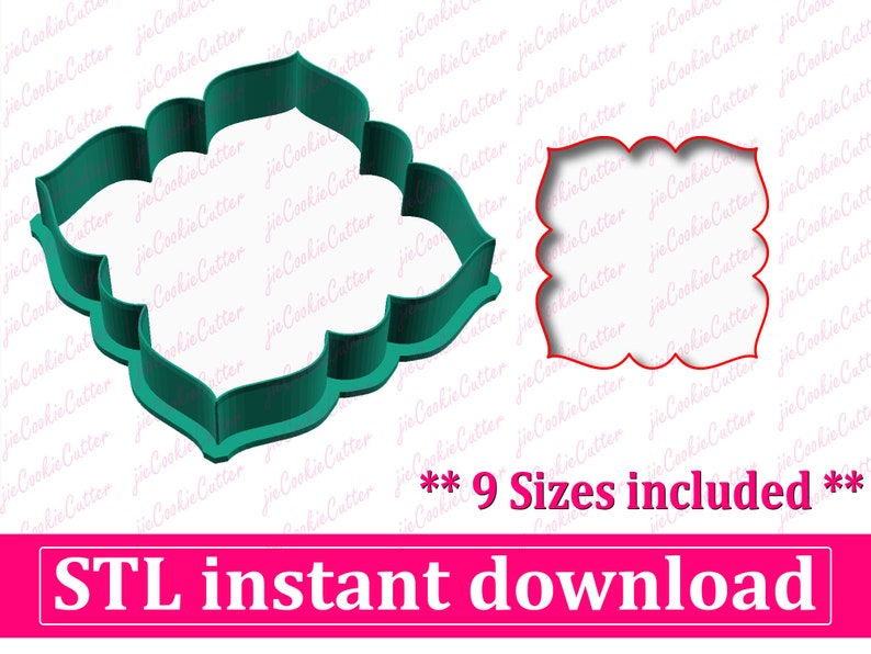 Plaque Cookie Cutter STL File Instant Download STL Cookie - Etsy