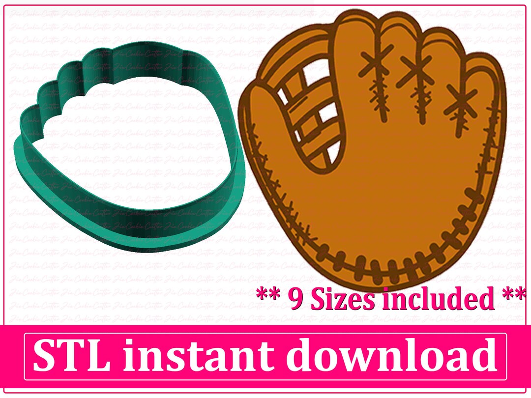 Baseball Glove Cookie Cutter STL File Instant Download STL - Etsy