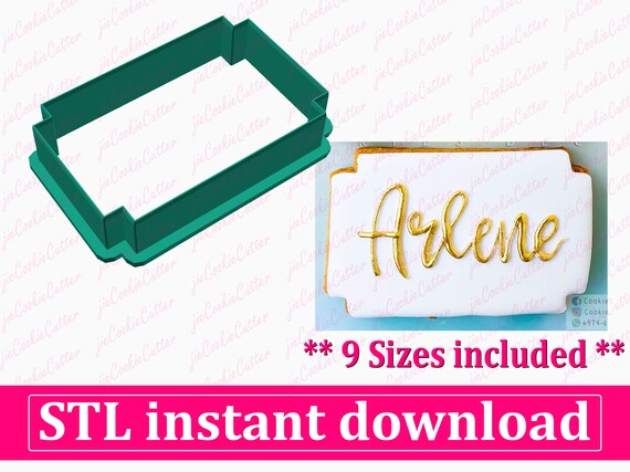 Plaque Cookie Cutter STL File Instant Download STL Cookie | Etsy