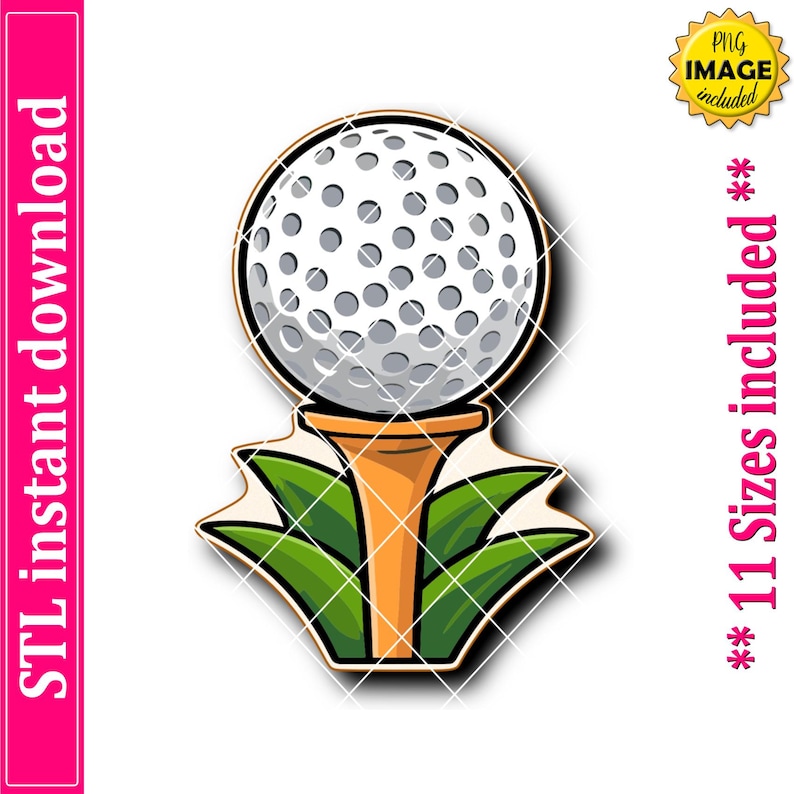 Golf Ball on Tee Cookie Cutter STL File, 11 Sizes (digital Download) - Etsy