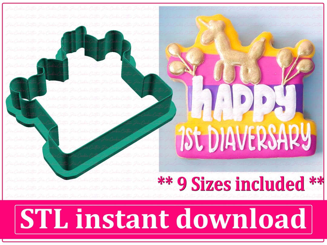 Plaque Cookie Cutter STL File Instant Download, STL Cookie Cutter File ...
