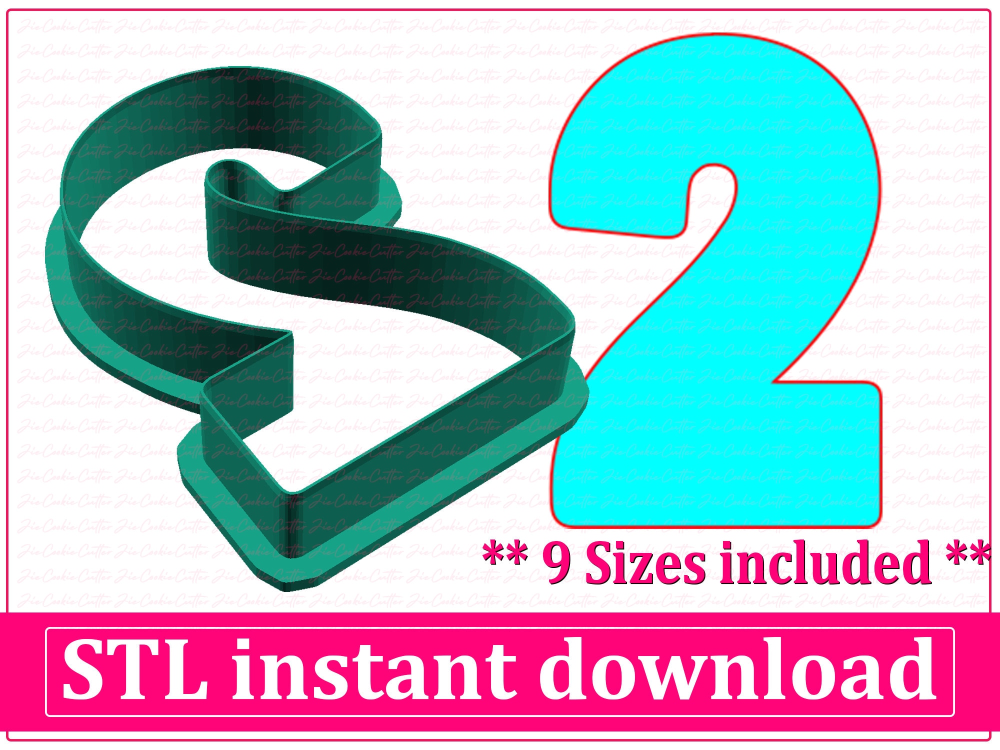 Number Two Cookie Cutter STL File Instant Download STL Cookie - Etsy