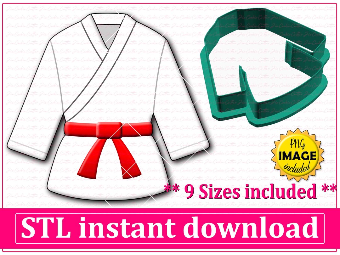 Karate Cookie Cutter STL File Instant Download, STL Cookie Cutter File ...