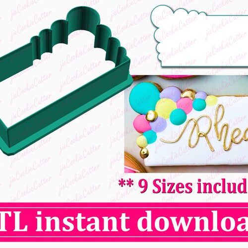 Plaque Cookie Cutter STL File Instant Download STL Cookie - Etsy