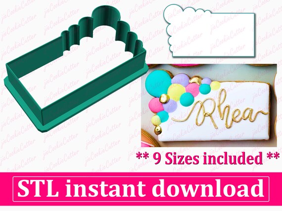 Rectangle With Circle Cookie Cutter STL File Instant Download | Etsy