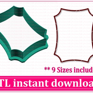Curved Rectangle Cookie Cutter STL File Instant Download, STL Cookie ...