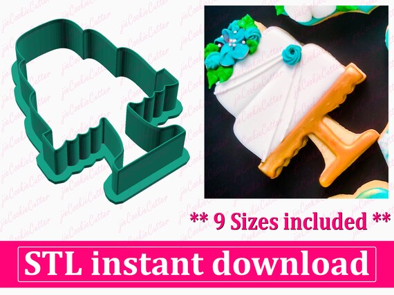 Cake Cookie Cutter STL File Instant Download STL Cookie | Etsy