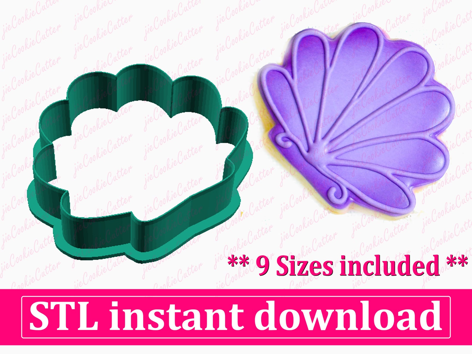 Sea Shell Cookie Cutter STL File Instant Download STL Cookie - Etsy