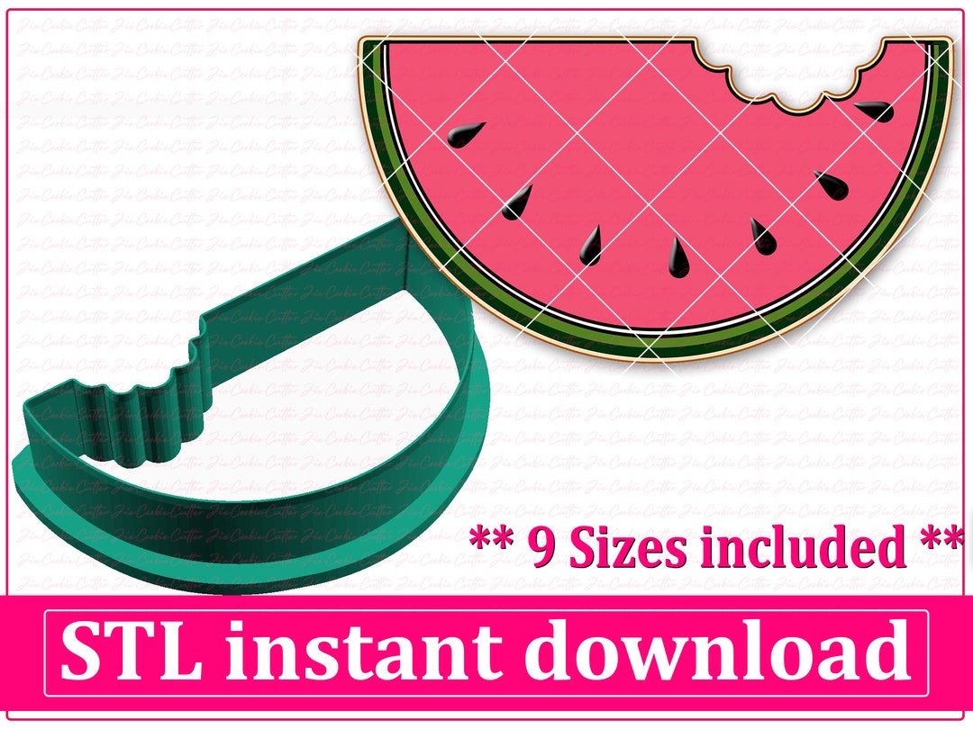 Watermelon Cookie Cutter STL File Instant Download STL Cookie - Etsy