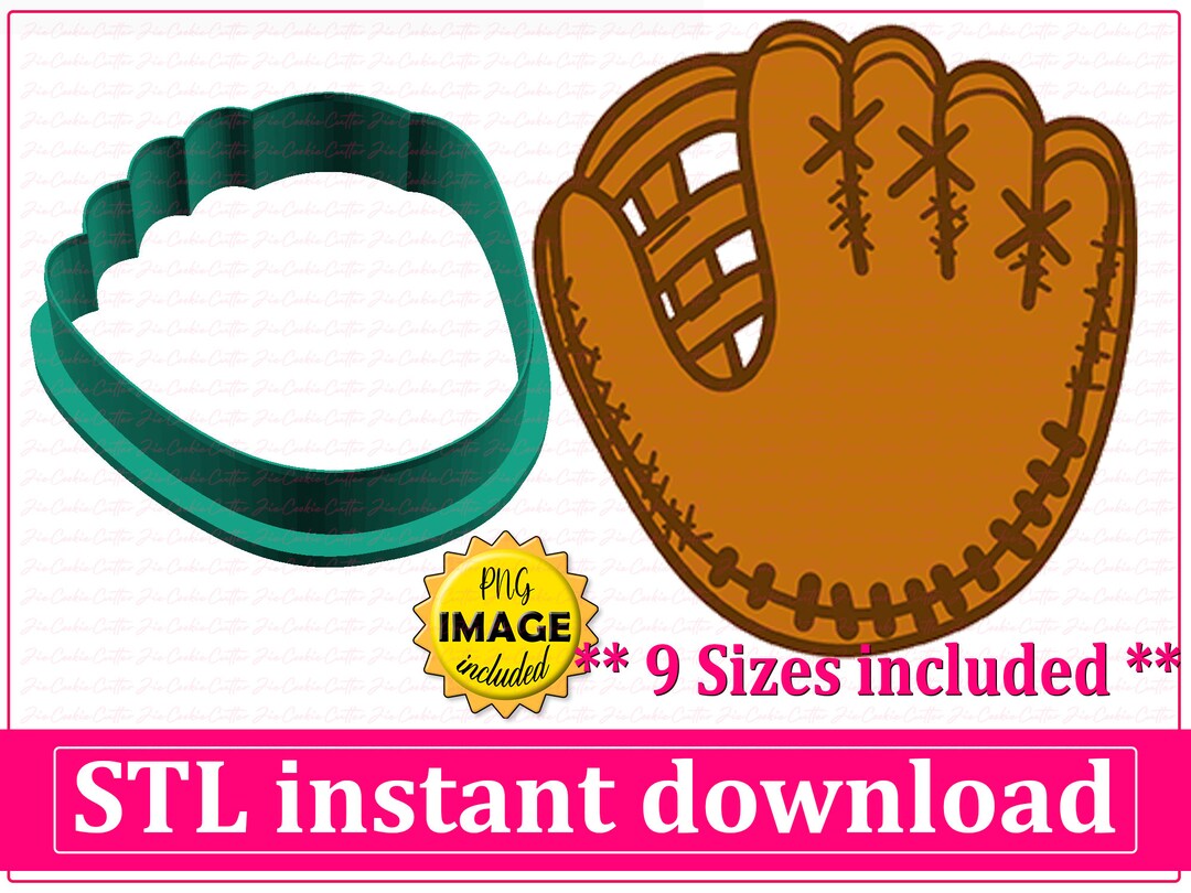 Baseball Glove Cookie Cutter STL File Instant Download, STL Cookie ...