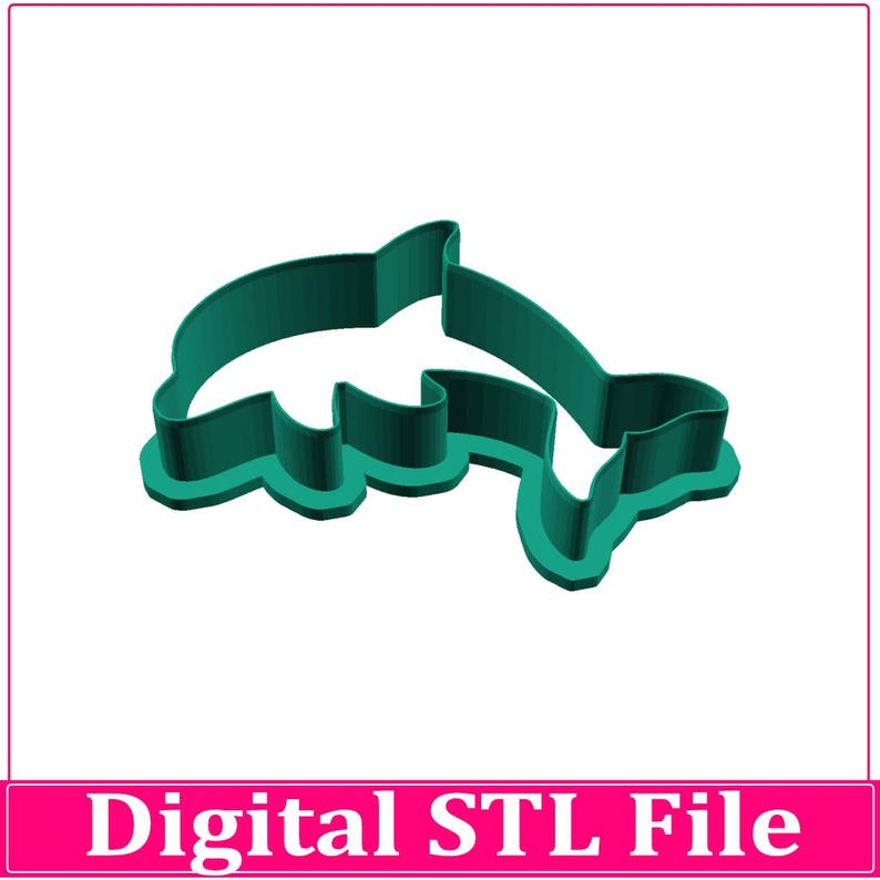 Dolphin Cookie Cutter STL File Instant Download, STL Cookie Cutter File ...