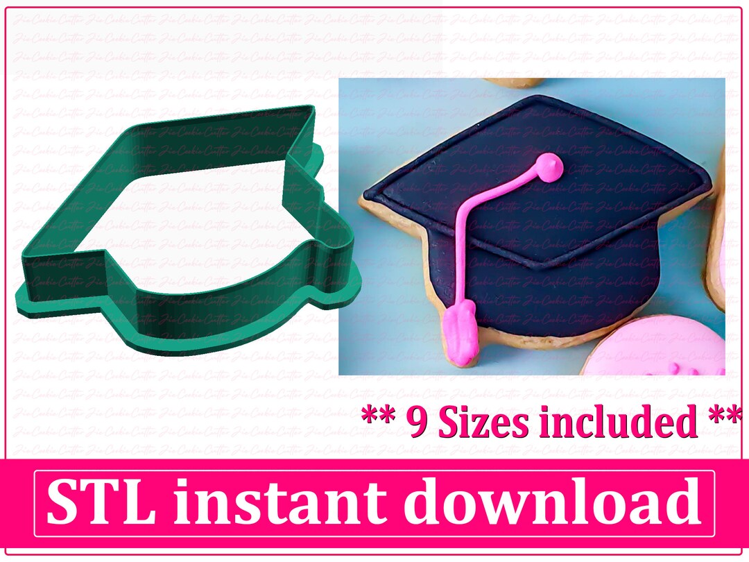 Graduation Cap Cookie Cutter STL File Instant Download STL - Etsy