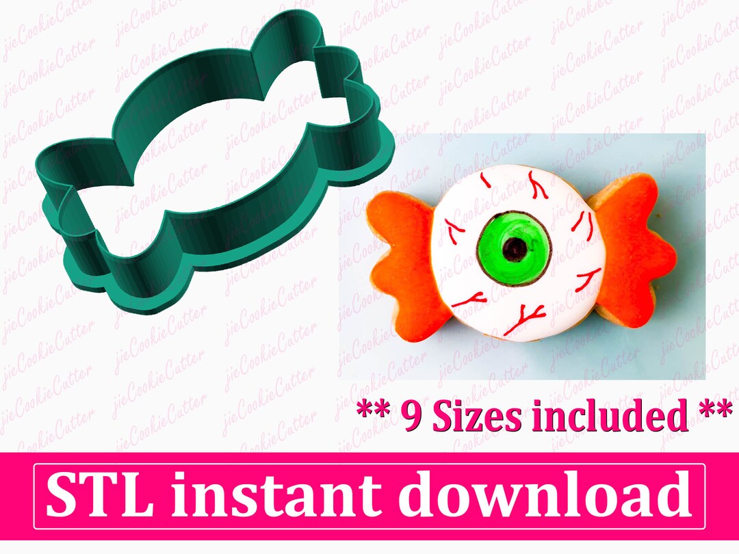 Halloween Candy Cookie Cutter STL File Instant Download, STL Cookie ...