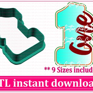 Number One Cookie Cutter STL File Instant Download, STL Cookie Cutter ...