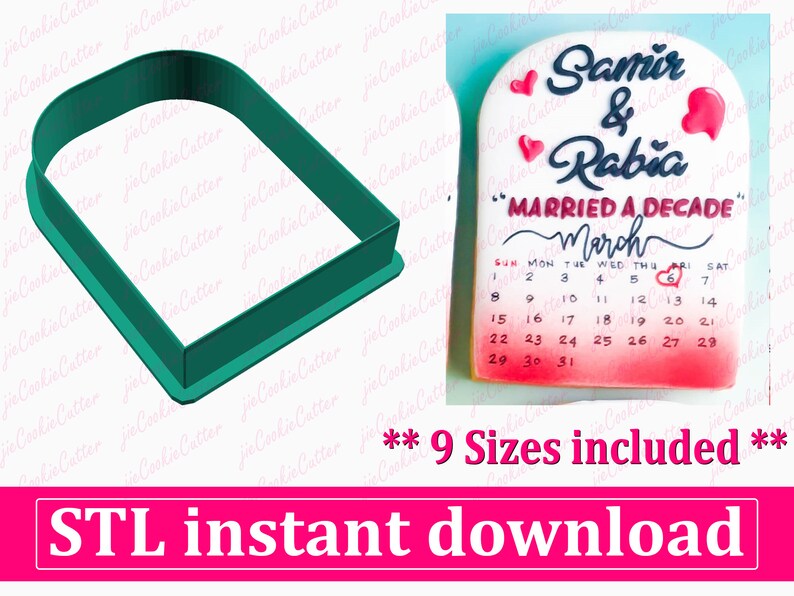 Arch Shape Cookie Cutter STL File Instant Download STL Cookie - Etsy