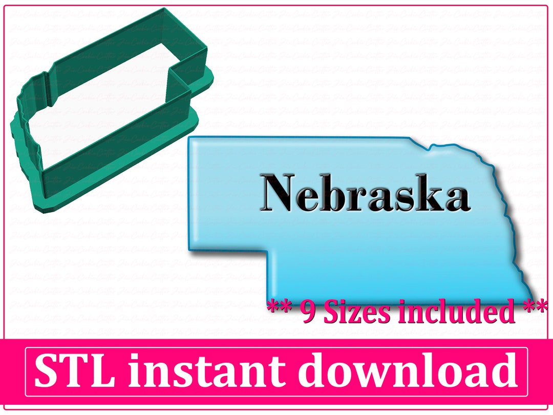 Nebraska Cookie Cutter STL File Instant Download, STL Cookie Cutter ...