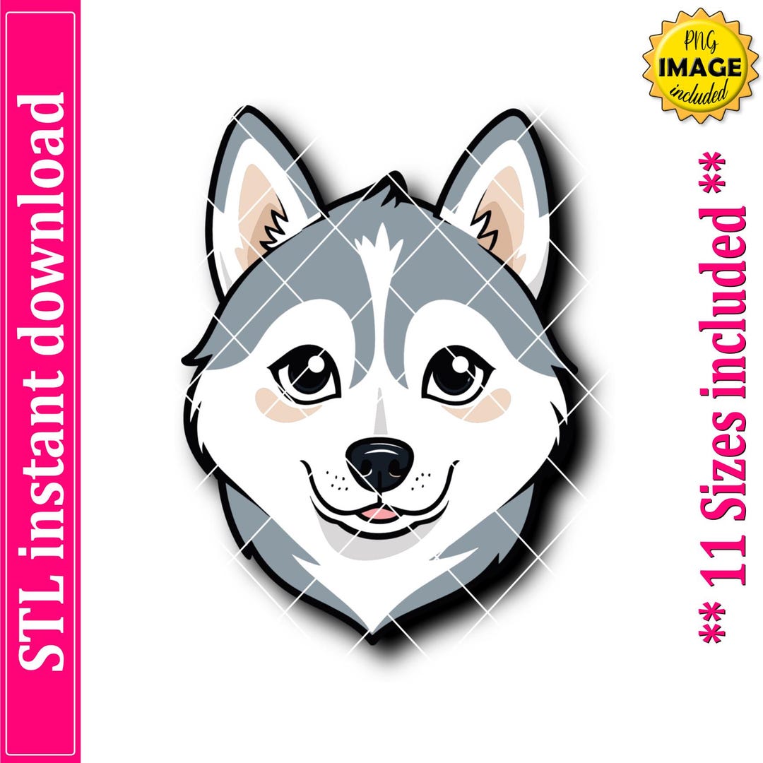 Husky Face Cookie Cutter STL File, 11 Sizes (digital Download) - Etsy