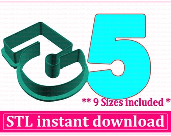 Number Five With Banner Cookie Cutter - Etsy