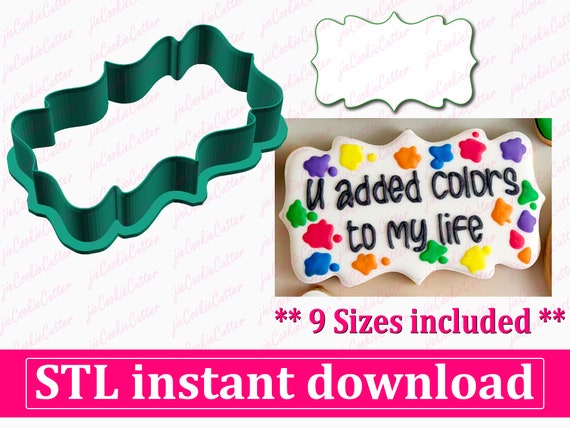 Plaque Cookie Cutter STL File Instant Download STL Cookie - Etsy