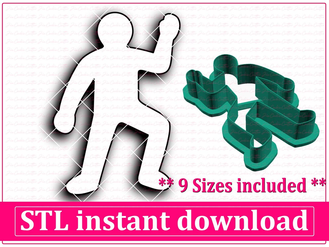 Crime Scene Cookie Cutter STL File Instant Download, STL Cookie Cutter ...