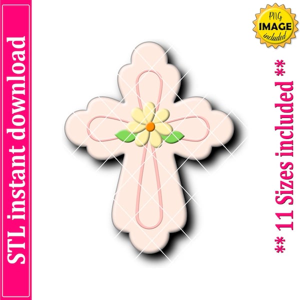 Floral Cross Stl - Etsy