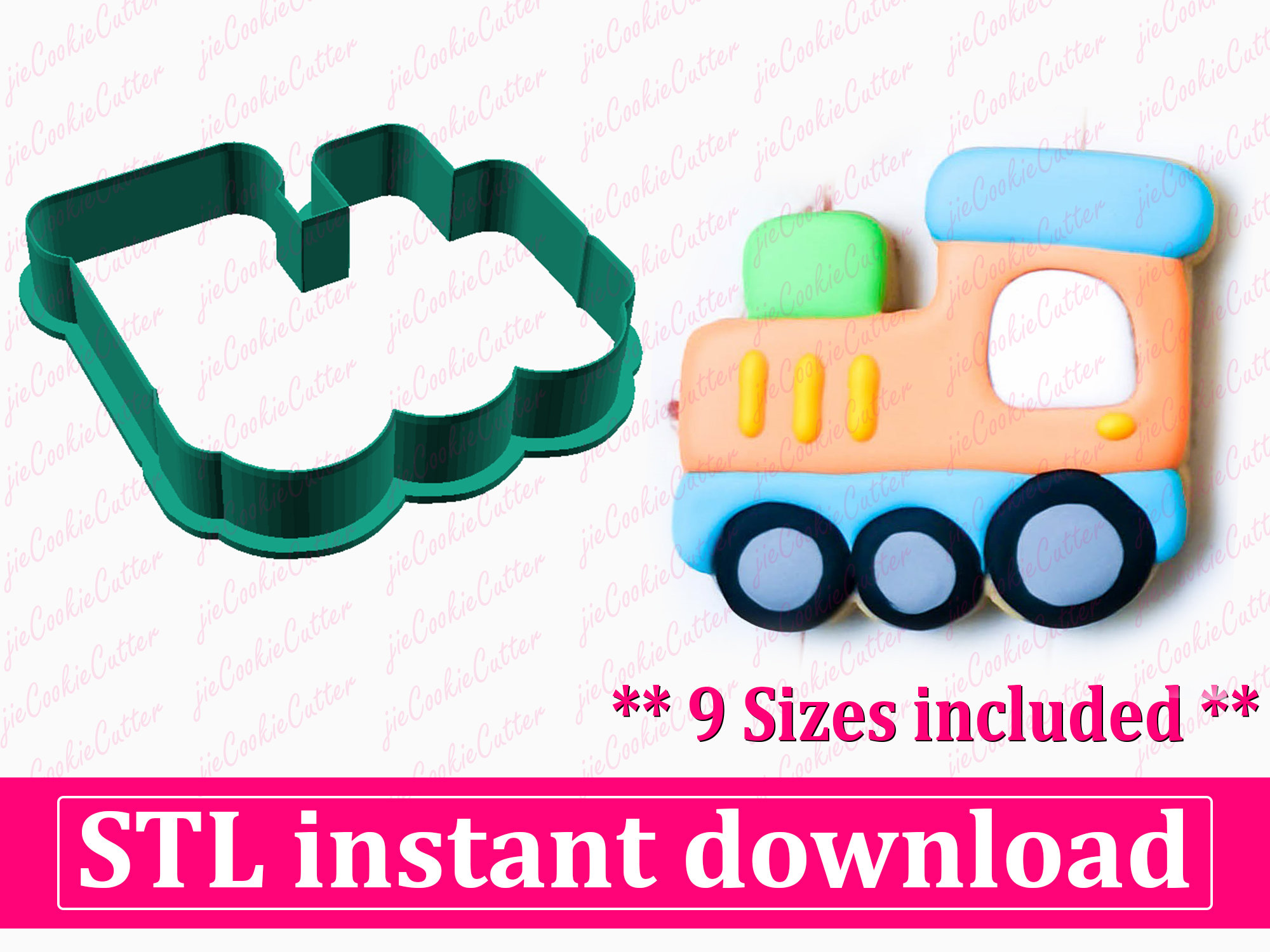Train Cookie Cutter STL File Instant Download STL Cookie - Etsy