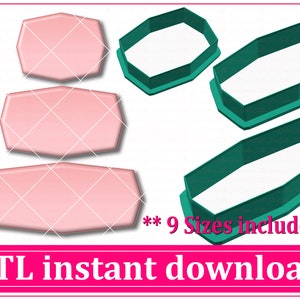 Stretched Octagon Cookie Cutter STL File Instant Download, STL Cookie ...