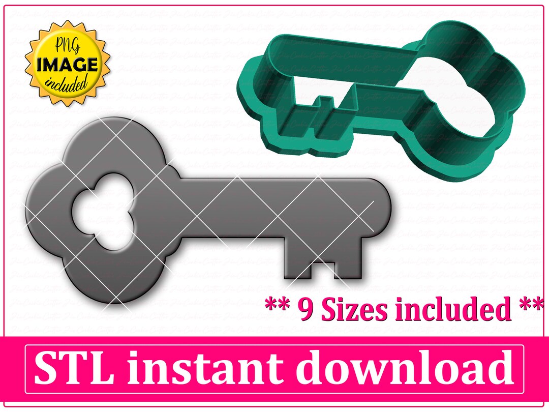 Antique Key House Key Cookie Cutter STL File Instant Download, STL ...