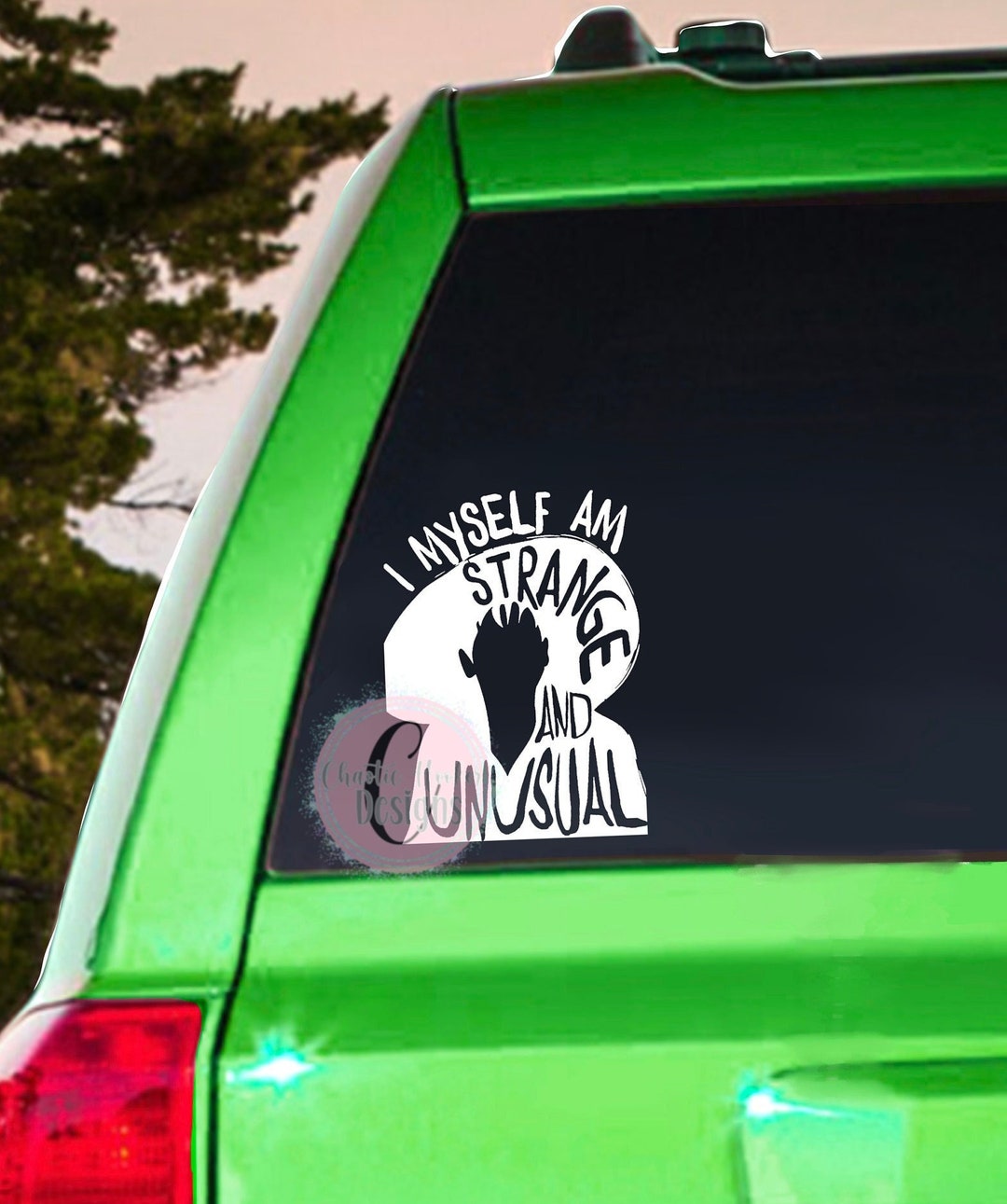 I Myself Am Strange and Unusual Sticker, Beetlejuice Car Decal ...