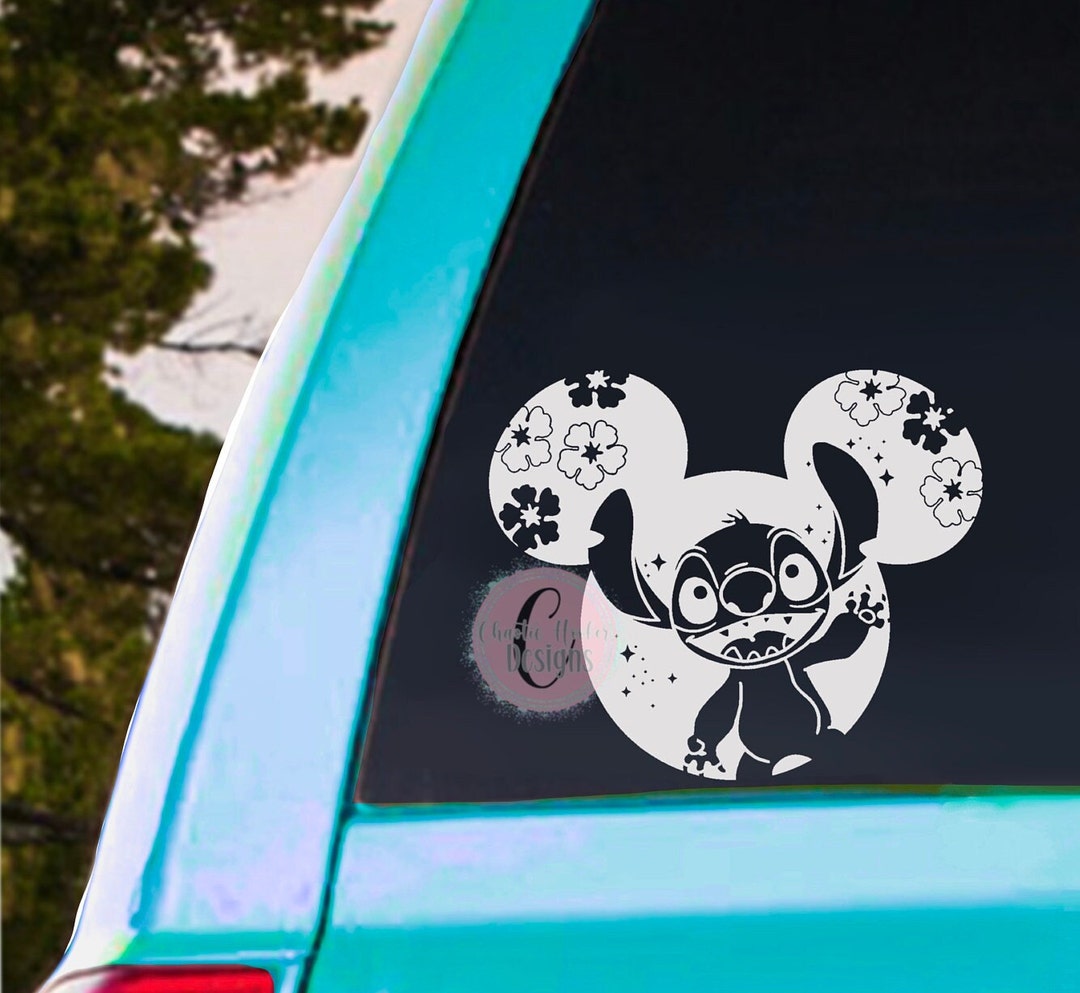 Stitch Car Decal: Ohana Family Laptop Sticker - Etsy