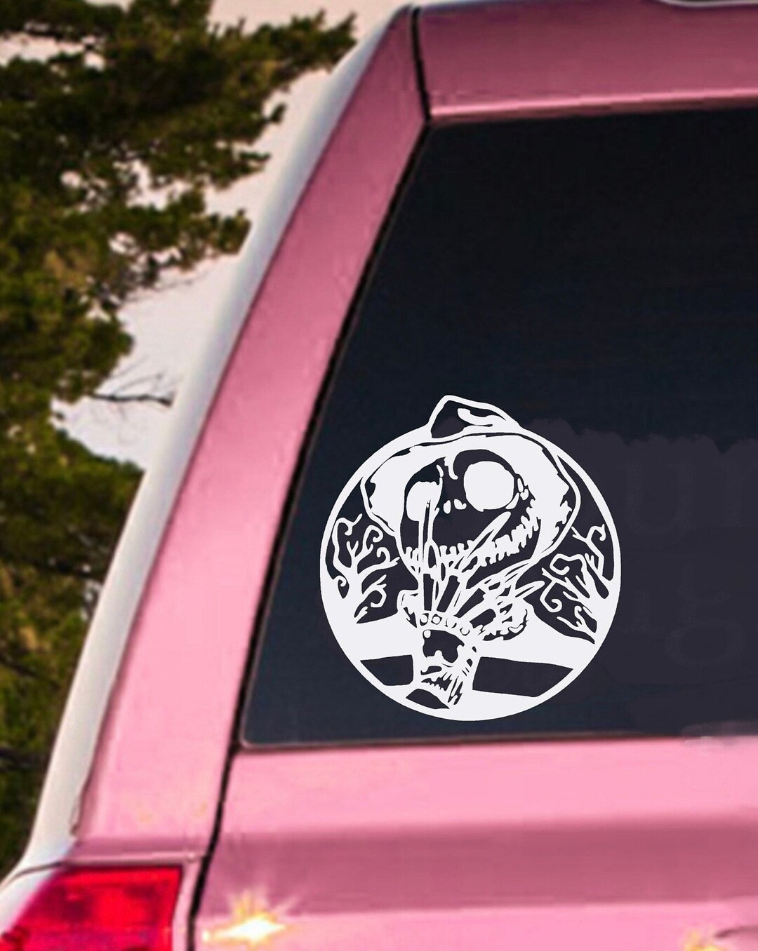 Jack Skellington Car Decal, Freddy Krueger Car Decal, Halloween Car ...