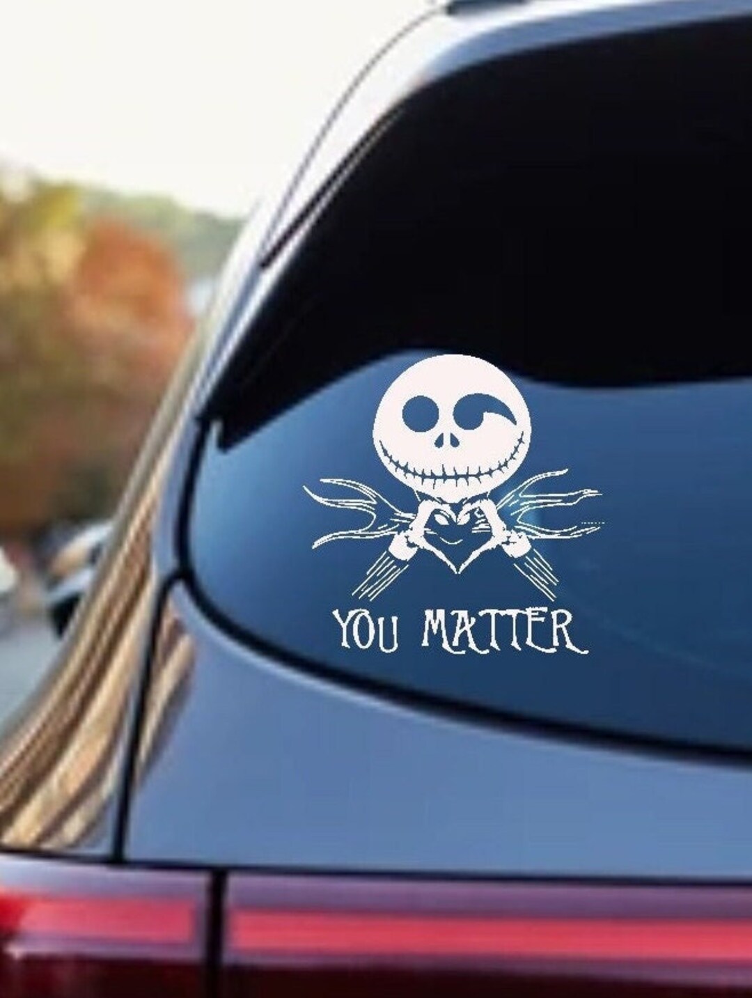 Jack Skellington Decal, Semicolon Sticker, You Matter Decal, Vinyl ...