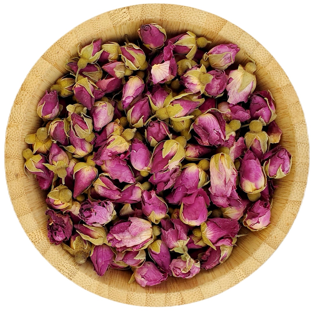 Organic Dried Dark Pink Rose Buds Small 5g - 100g Herbal Tea Gin Tonic ...