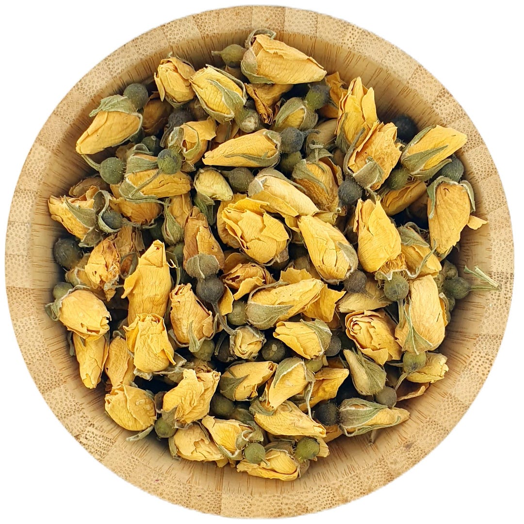 Organic Dried Yellow Rose Buds 250g Edible Flowers Tea Gin Tonic ...