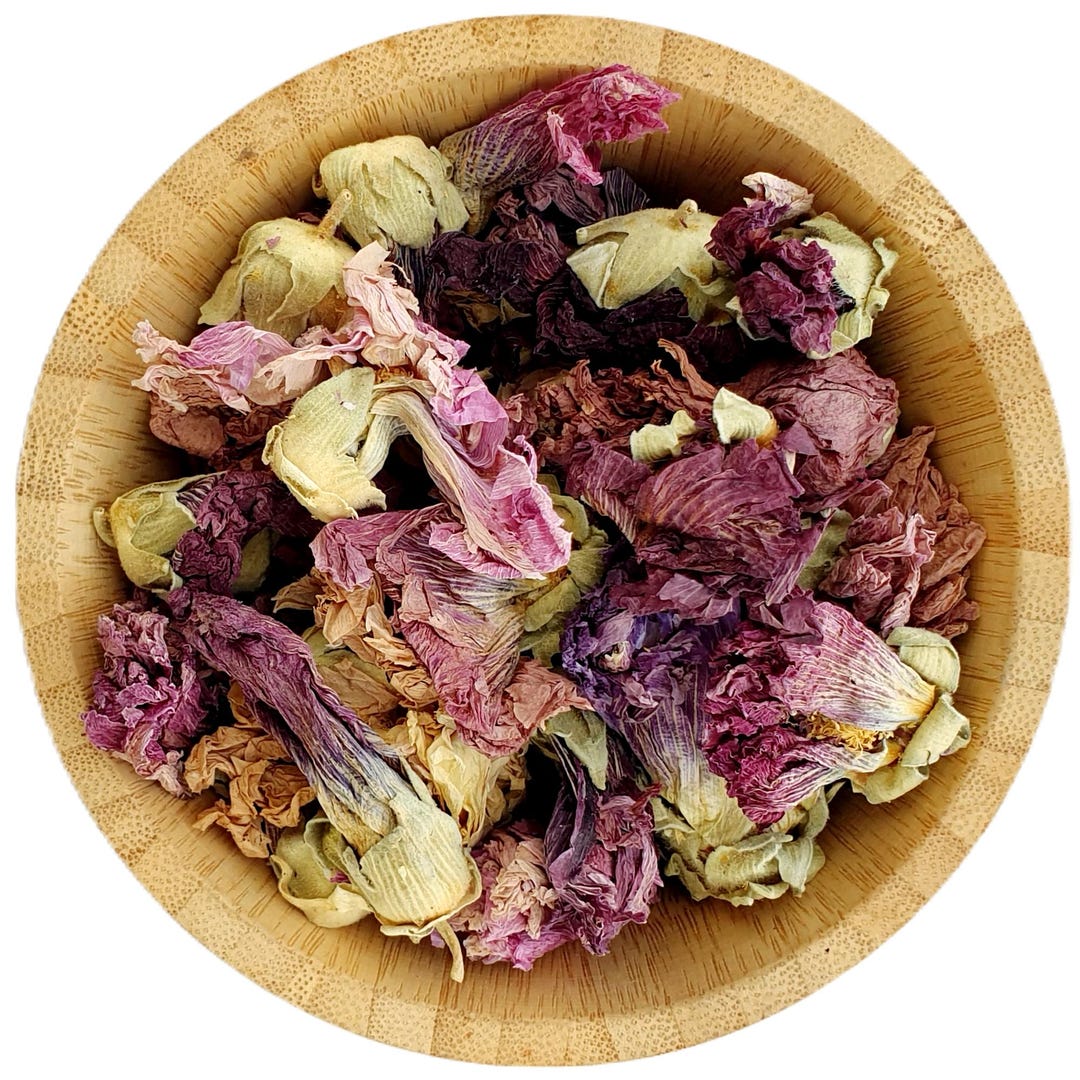 Organic Dried Violet Hollyhock Flowers 5g - 100g Mallow Edible Flowers ...