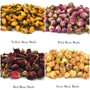 Various Edible Dried Flowers 60 Types - Soap Bath Bomb Candle Natural ...