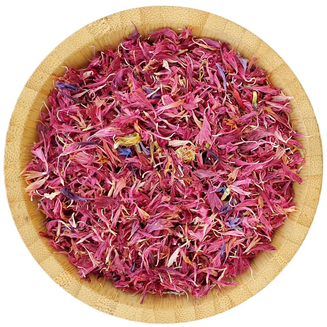 Organic Dried Pink Cornflower Petals 5g - 100g Edible Flowers Tea Gin ...