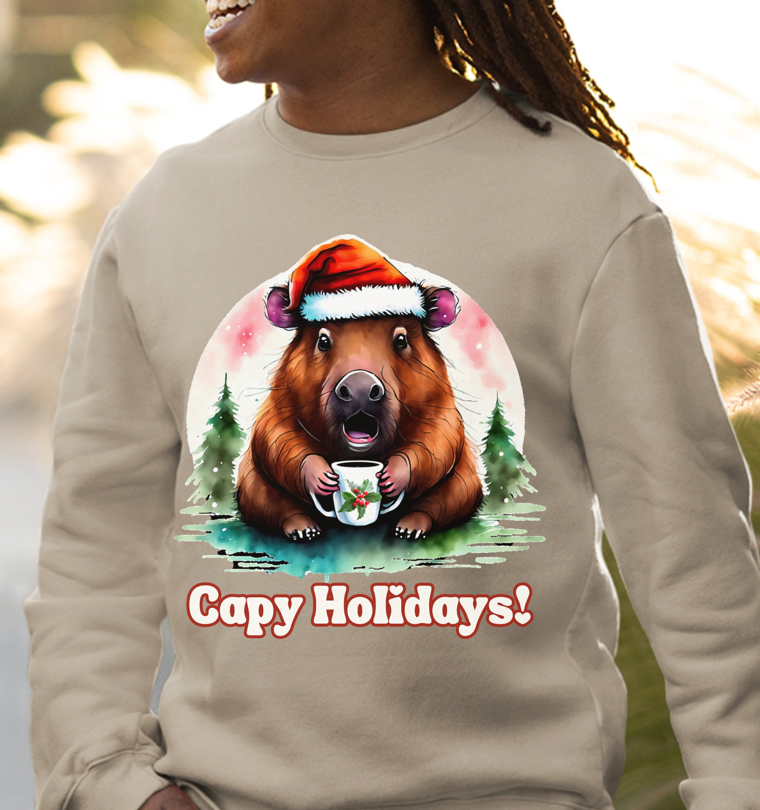 Ugly Christmas Sweater T Capybara Shirt Ugly Funny Christmas - Etsy