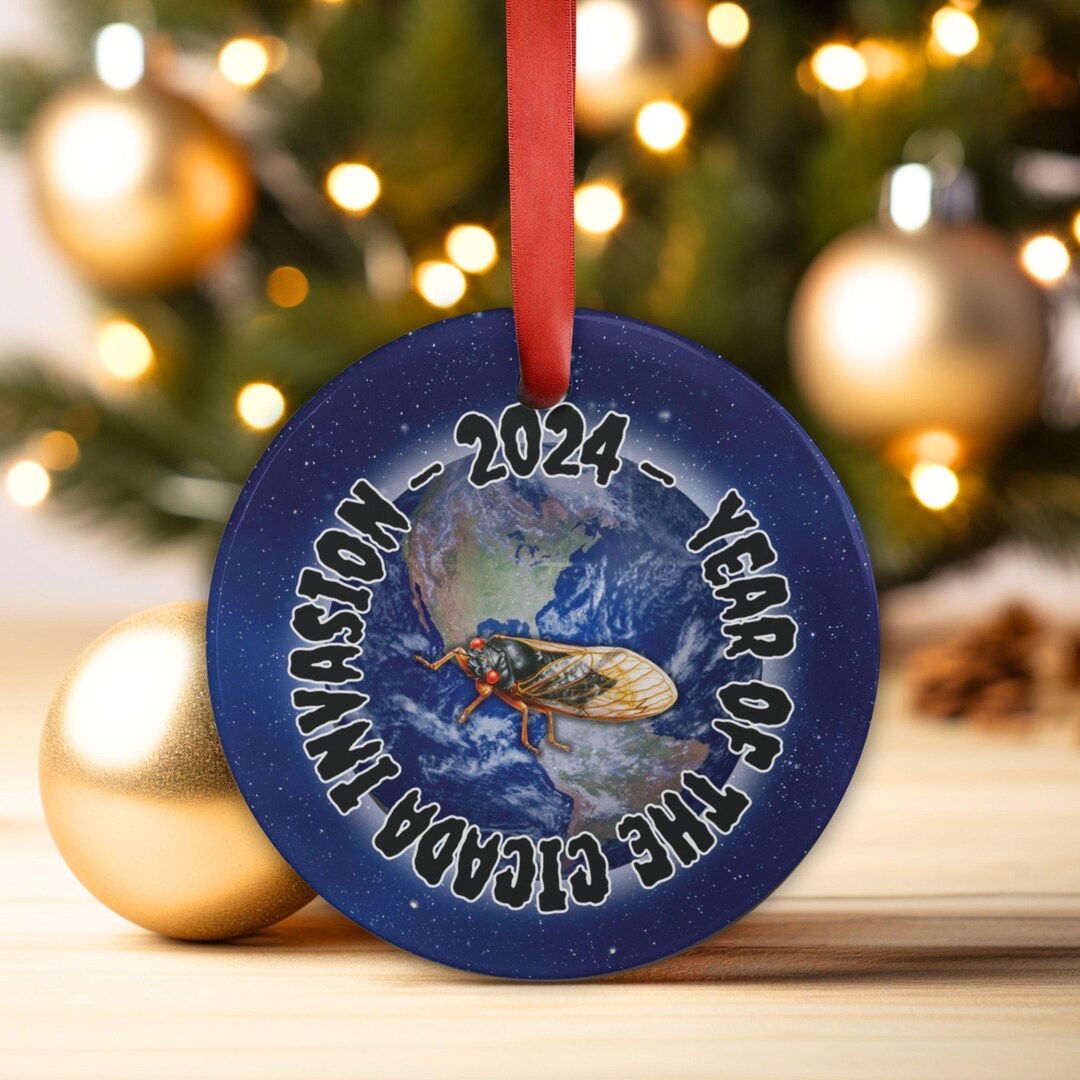 Cicada Ornament Acrylic Christmas Gift, Entomologist Ornament, Bug ...