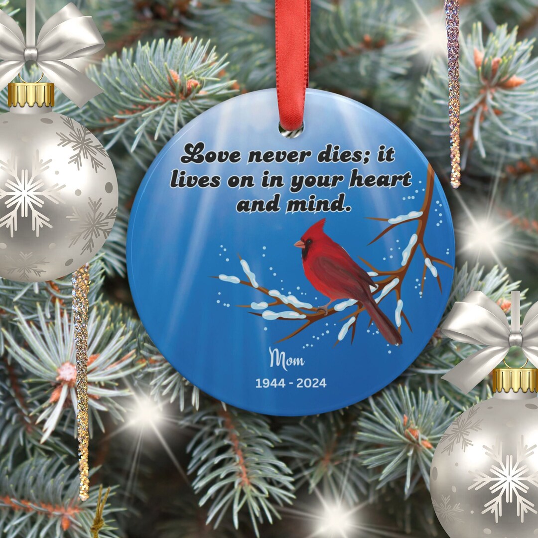 Custom in Loving Memory Cardinal Ornaments Acrylic, Grief Gifts ...