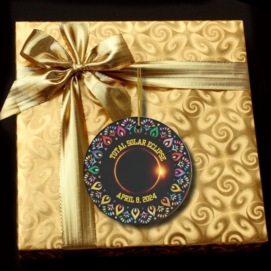Total Solar Eclipse 2024 Ornament: Boho Astronomy Gift - Etsy
