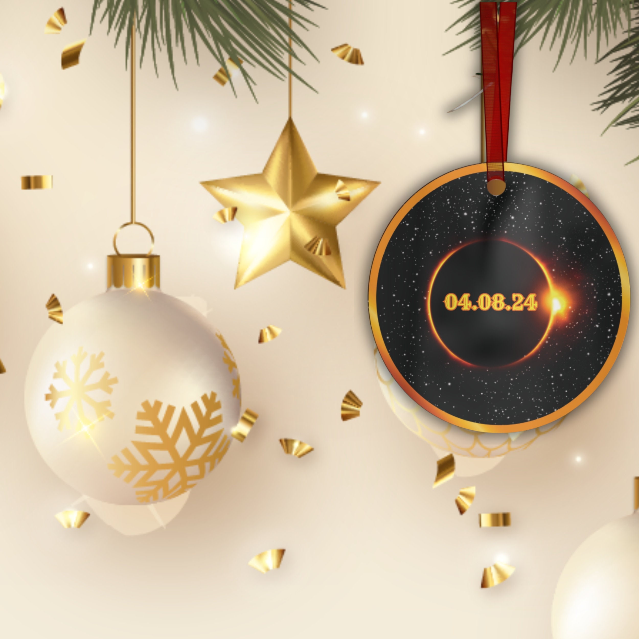 Eclipse Ornament, Total Solar Eclipse 2024, Solar Eclipse Gifts, Lunar ...