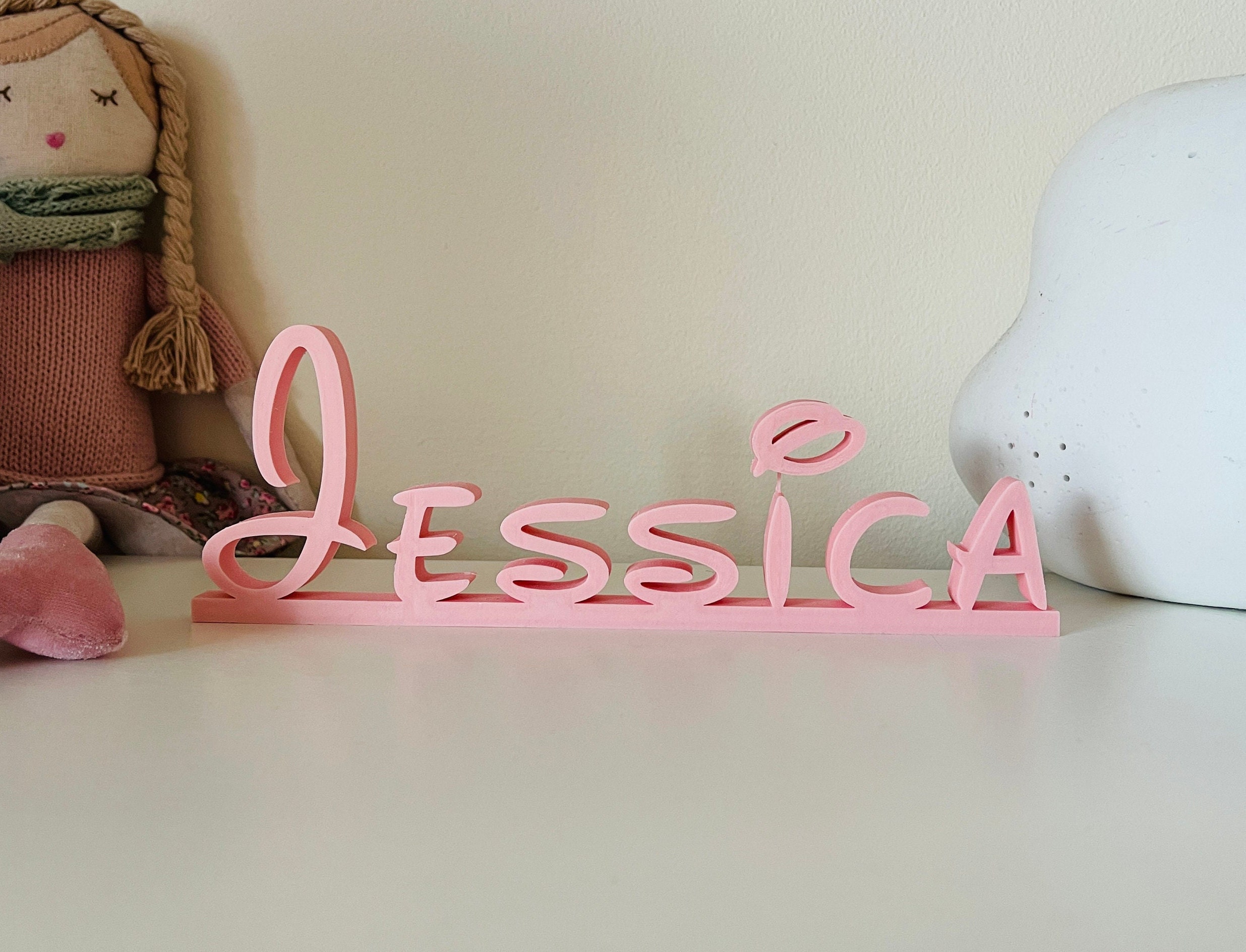 Personalized 3D Printed Disney-style Name Sign - Etsy