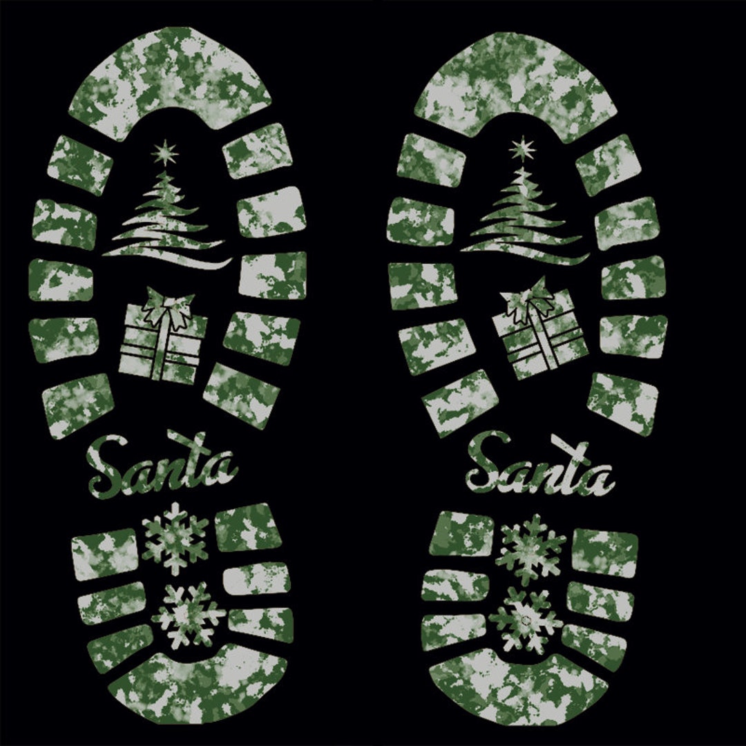 Santa's Boot Prints Svg File, Laser Ready, Glowforge Tested - Etsy