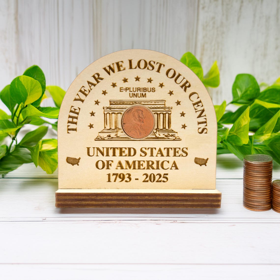 Penny Saver Plaque Self Standing SVG File- 2025 - Keepsake - Multiple ...