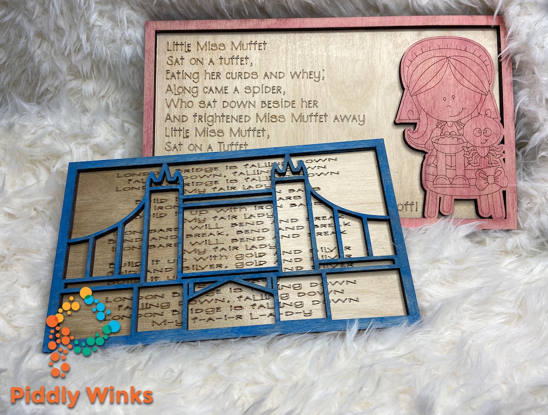 Nursery Rhyme Frames X2, Svg, London Bridge is Falling Down, Little ...
