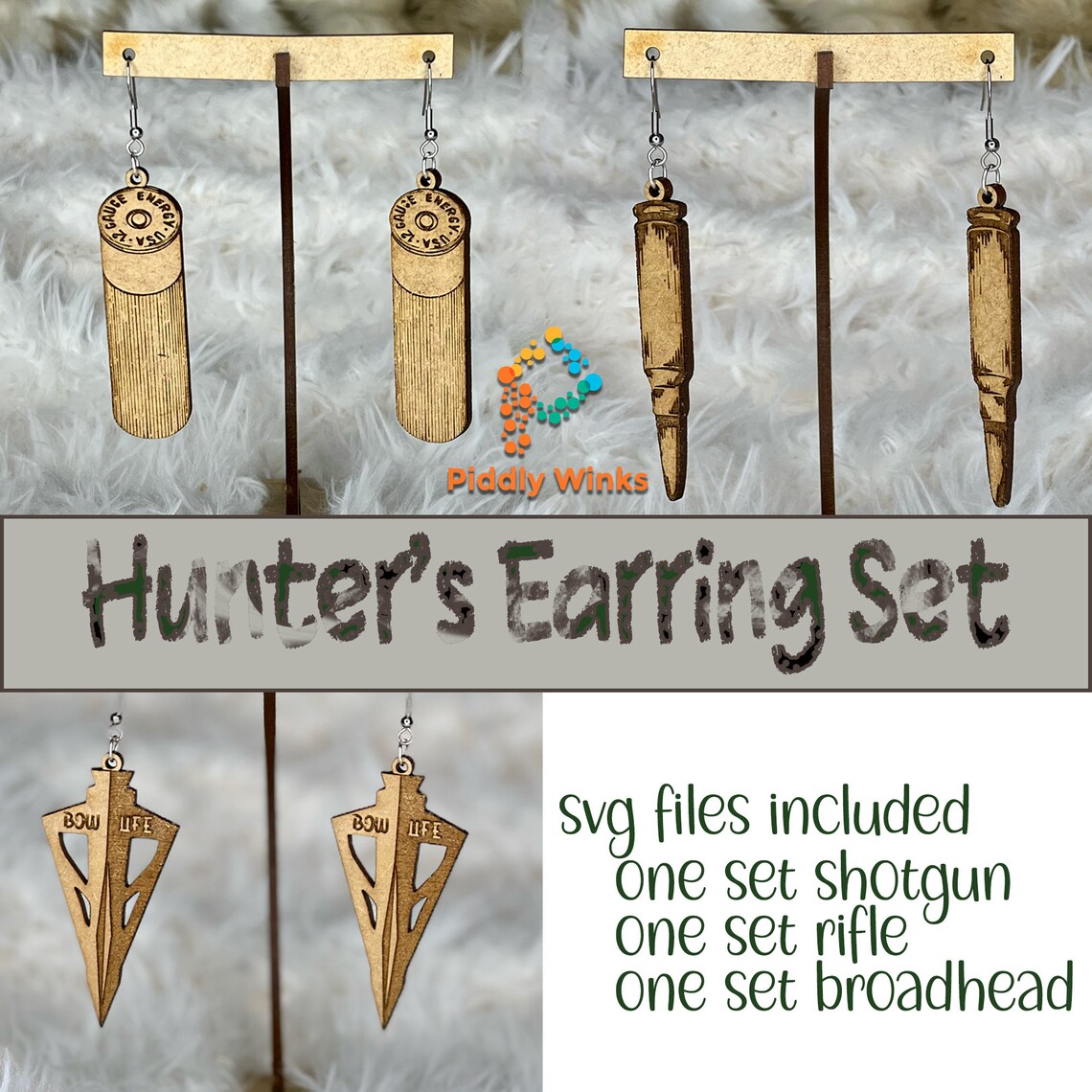 Hunter's Series Set of 3 Svg Files, Glowforge, Hunting, Rifle, Shotgun ...