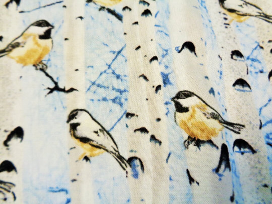 2-PC SET 70-100 Inch "birch/chickadees" - Etsy