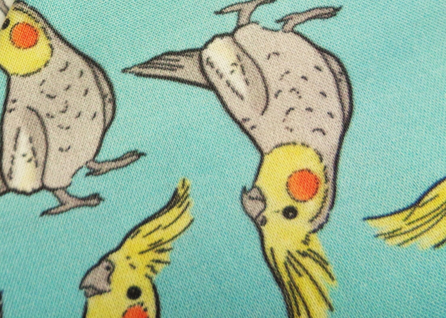 COVERS/SKIRTS 70-100 Inch "scattered Cockatiels" in BLUE - Etsy